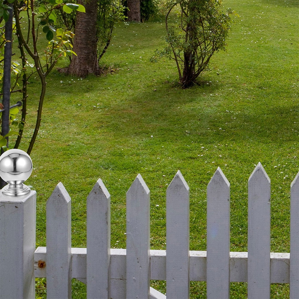 ROSENICE 2Pcs Silver Round Stainless Steel Handrail Finial for Indoor ...