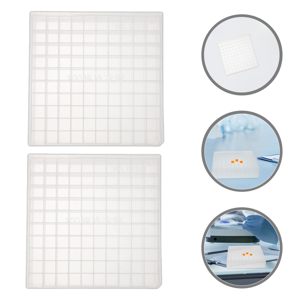 ROSENICE 2Pcs Test Tube Storage Box Polypropylene Small Storage ...