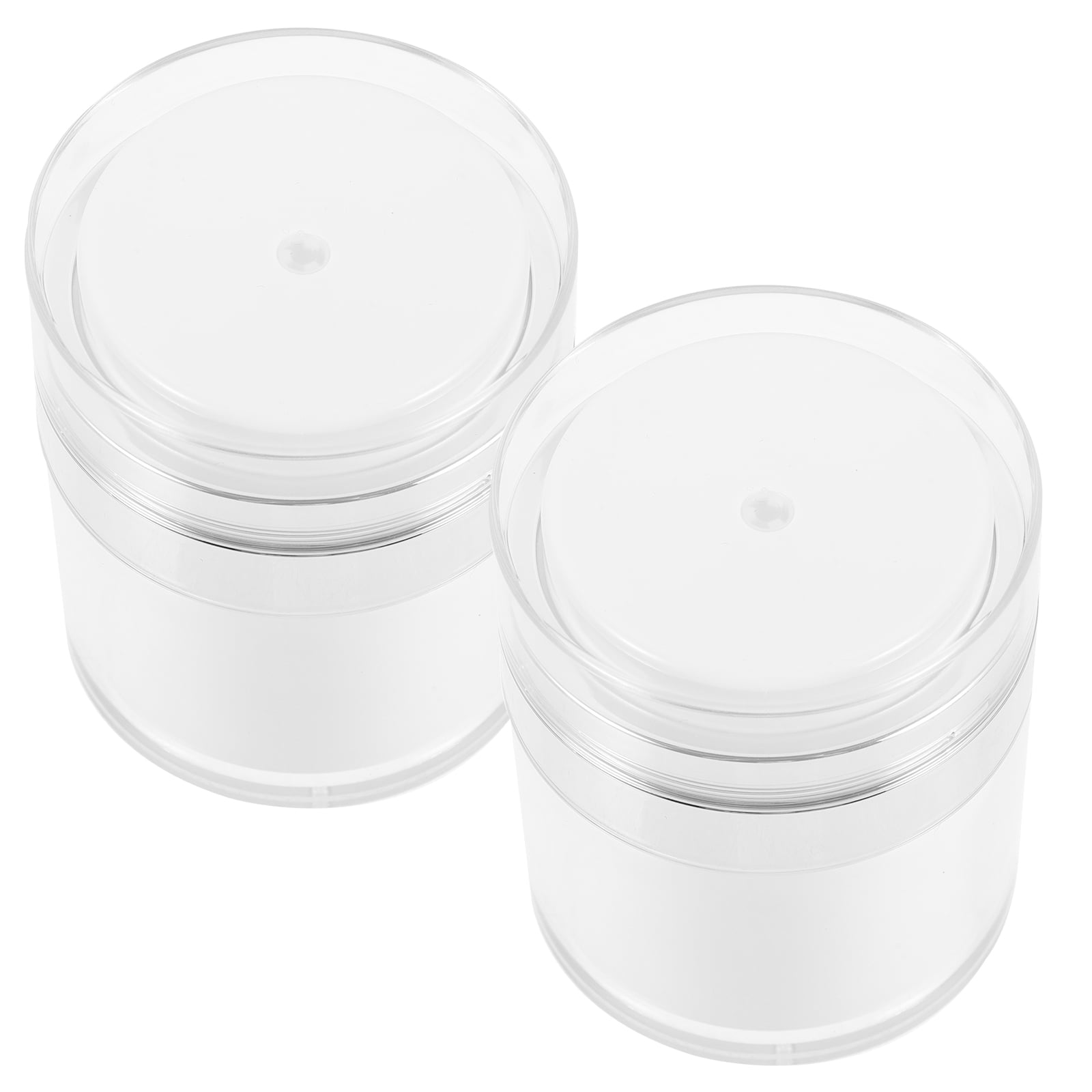 ROSENICE 2Pcs White Vacuum Pump Press Bottles 7.5X6.2X6.2In For Compact ...
