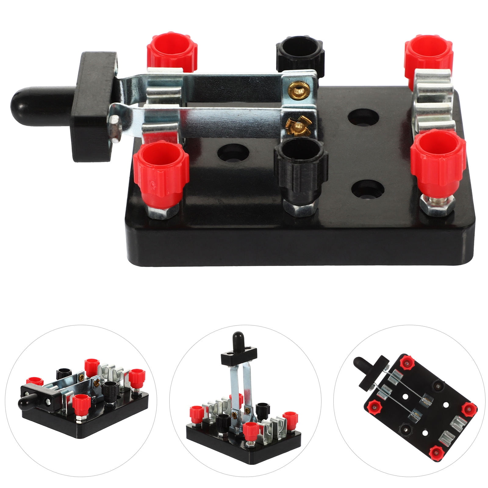 ROSENICE 2Set Black Plastic Double Pole Switch for Physics Test ...