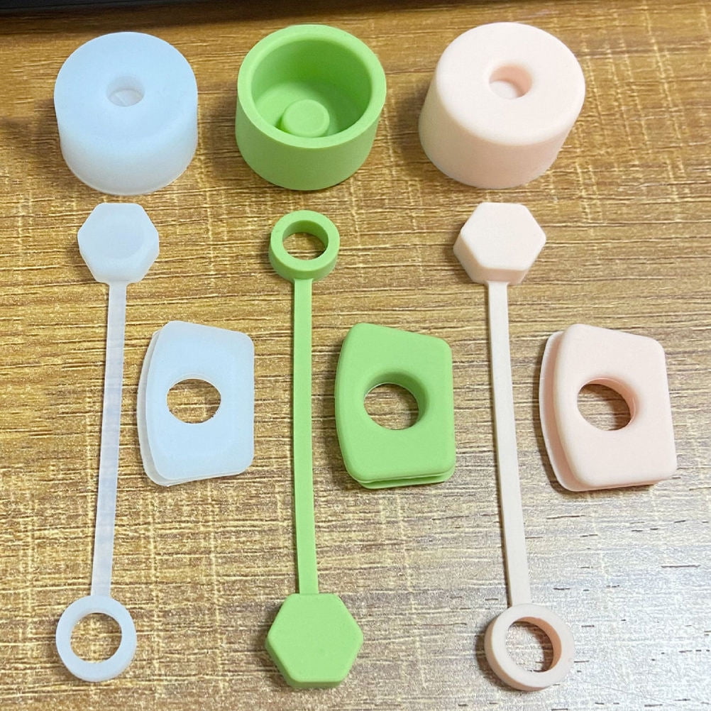 ROSENICE 2Set Tumbler Stopper Set Spill Leakproof Prevention Silicone ...