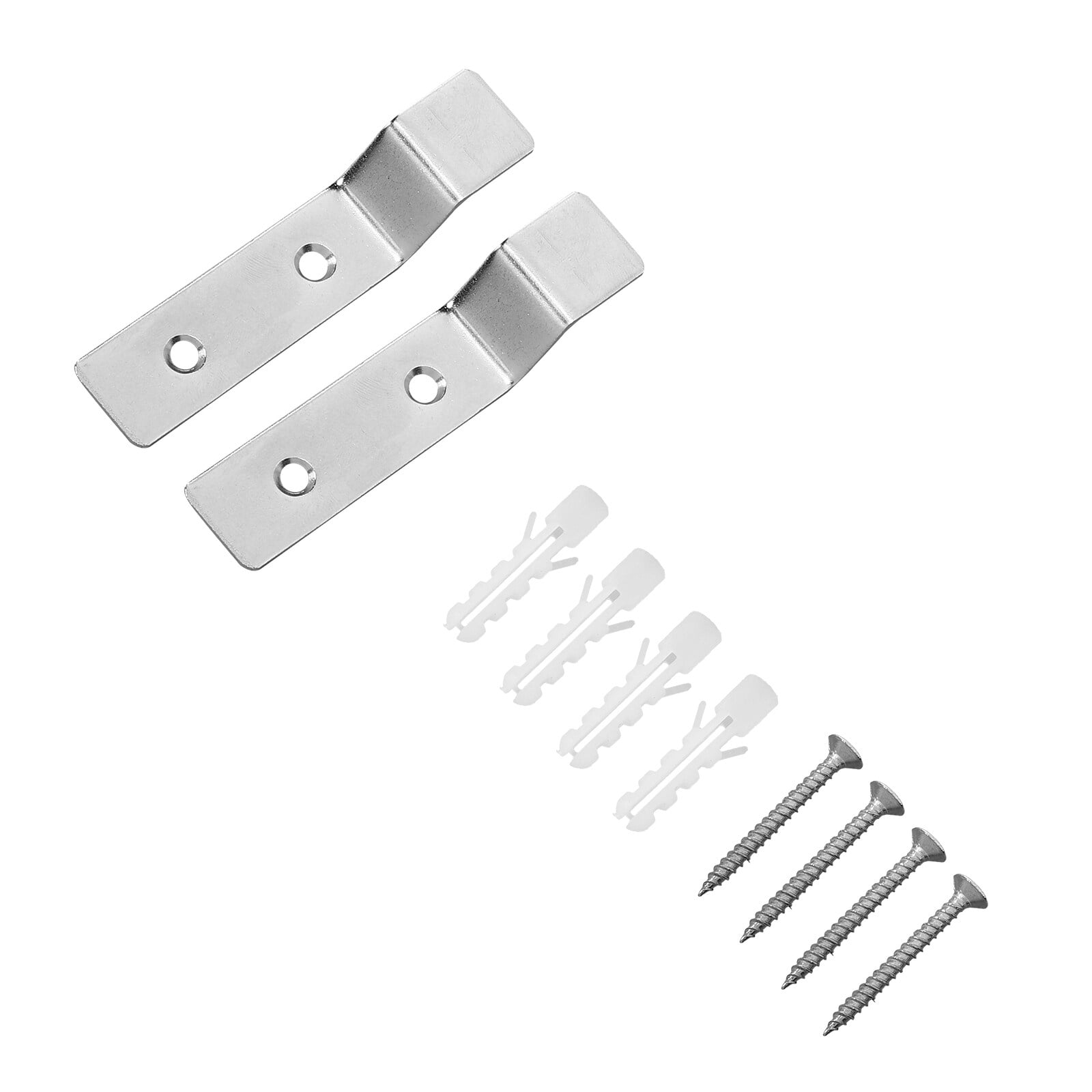 ROSENICE 2Sets Urinal Fixed Hook Silver 9.0X1.9X0.1Inch Stainless Steel ...