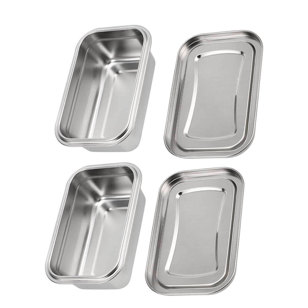 ROSENICE 2pcs Stainless Steel Ice Cream Containers With Lids For ...