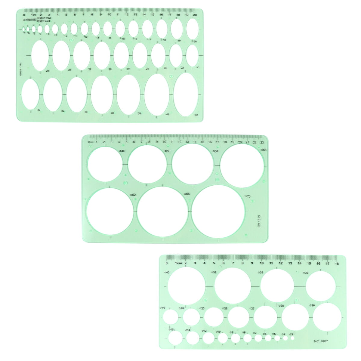 ROSENICE 3 Pcs Painting Template Geometric Drawings Templates ...