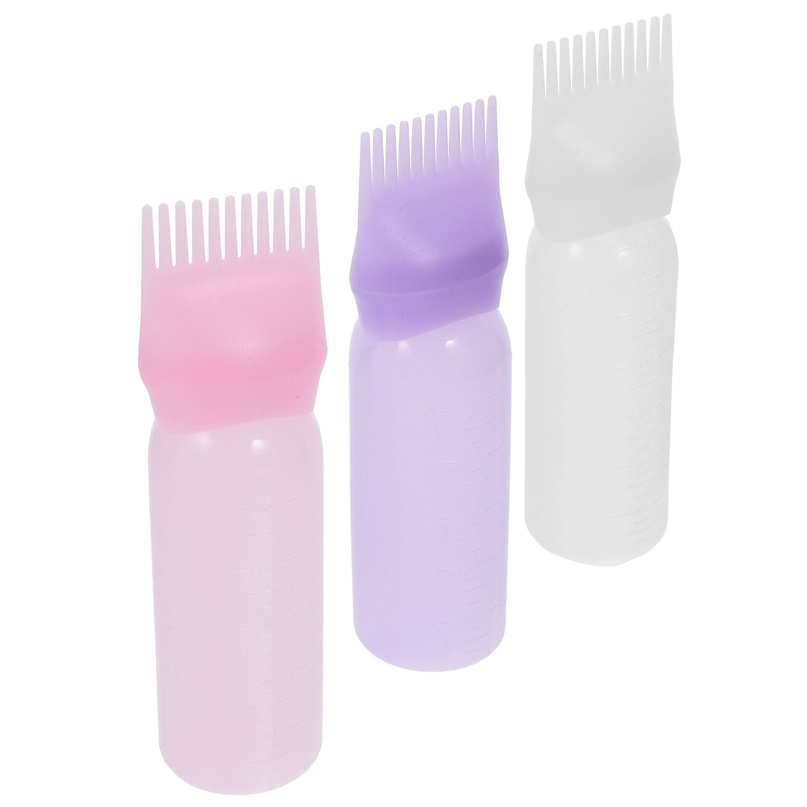 ROSENICE 3 Pcs Scalp Applicator Comb Hair Dye Bottle Even Distribution ...
