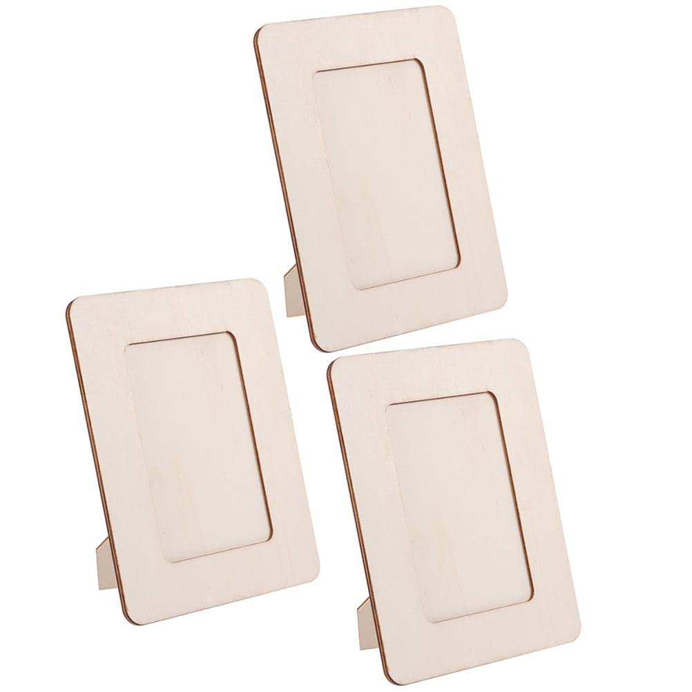ROSENICE 3 Pcs White Photo Frame Craft Frames DIY Frames Picture Frame ...