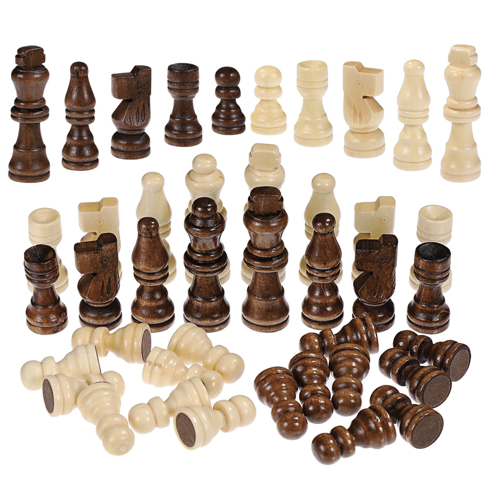 ROSENICE 32Pcs Chess and Checkers Pieces for Beginners International ...