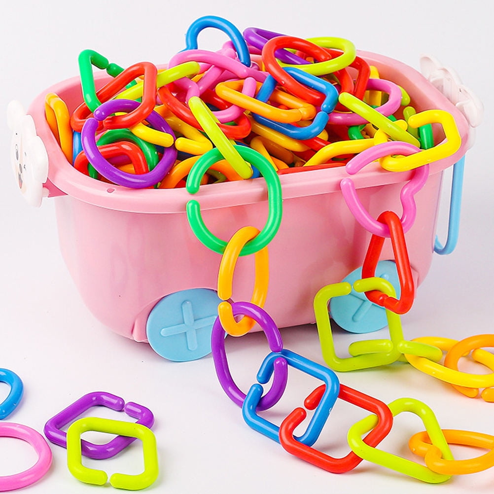 ROSENICE 35 Pcs Baby Toys for Crib Connecting Ring Link Chain Travel ...