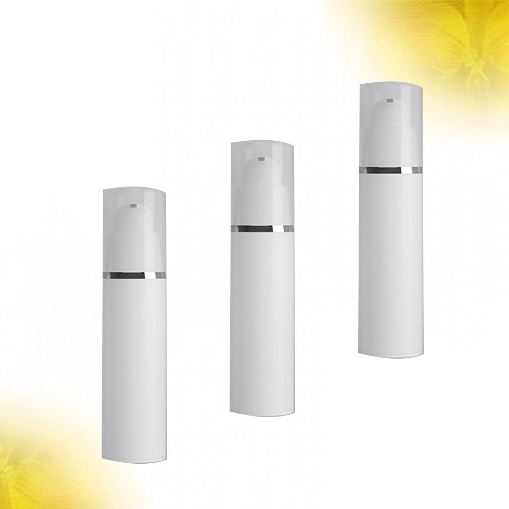 ROSENICE 3Pcs White Plastic Lotion Bottles Sample Pump Bottles 1.2x1 ...