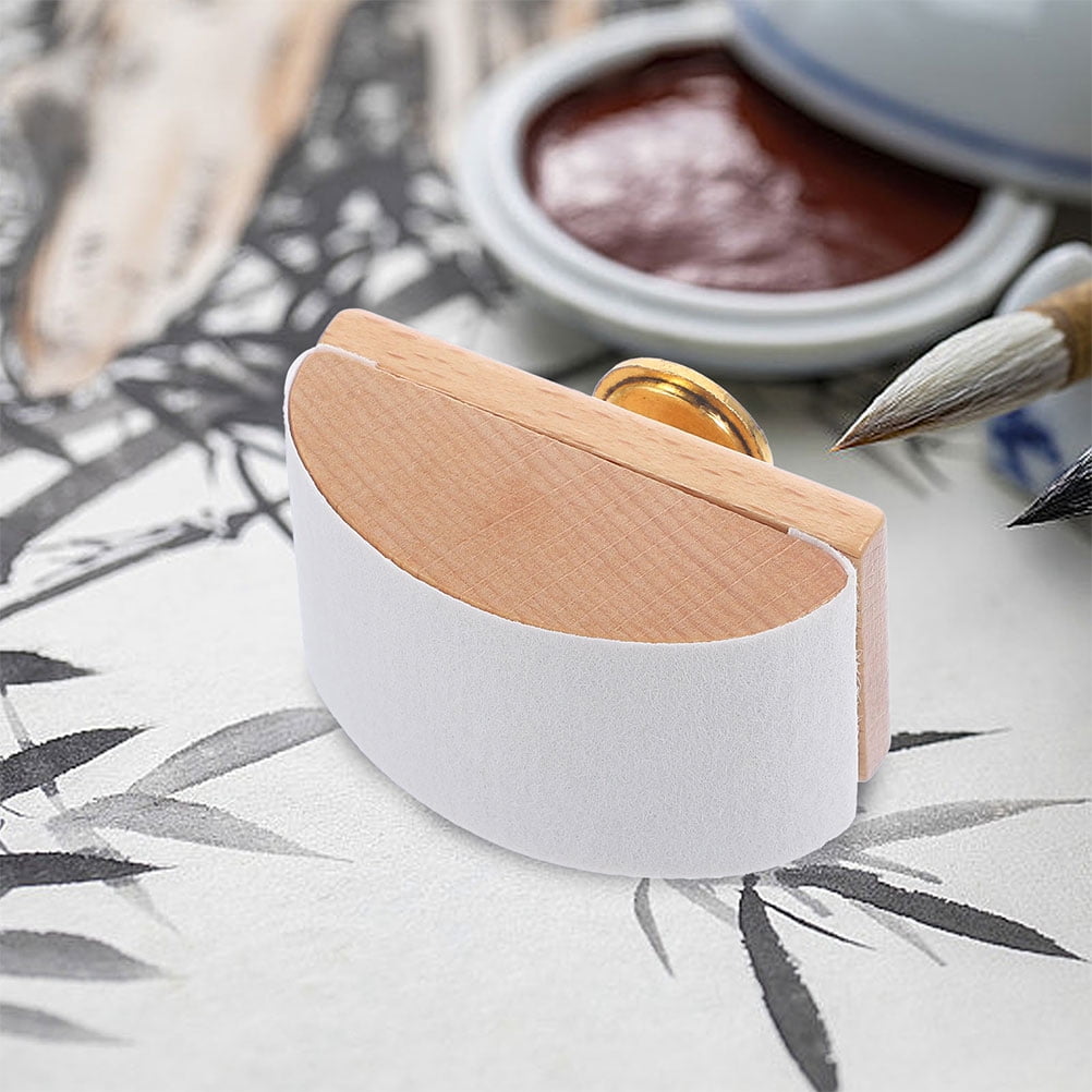 ROSENICE 3Set Wooden Rocker Blotter Ergonomic Antique Calligraphy Tool ...