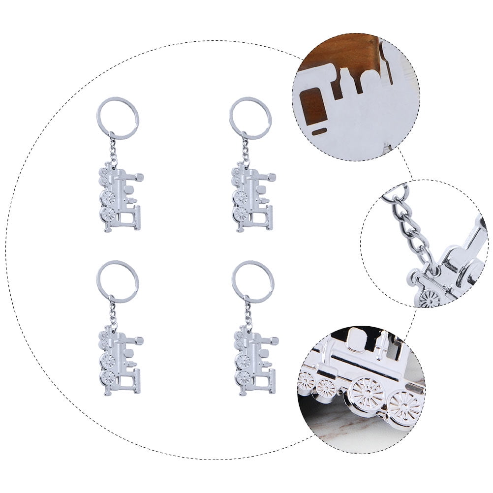 ROSENICE 4 Pcs Railway Keychain Train Locomotive Accessories Man ...