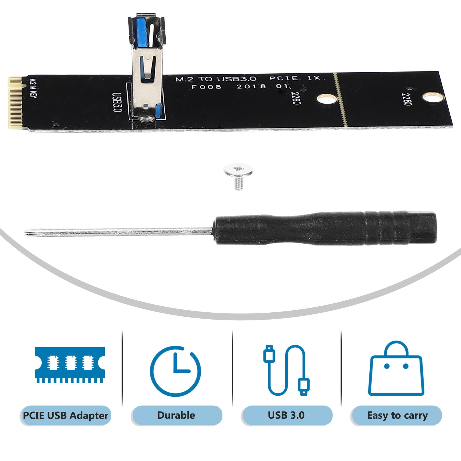 ROSENICE 4 Pcs Riser Card USB Express Expansion Card Computer PCIE USB ...