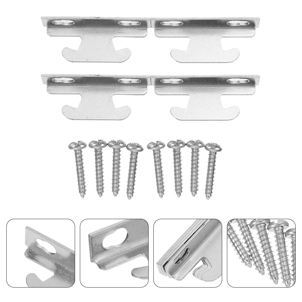 ROSENICE 4 Sets of Curtain Rod Brackets Mounting Hardware Curtain ...