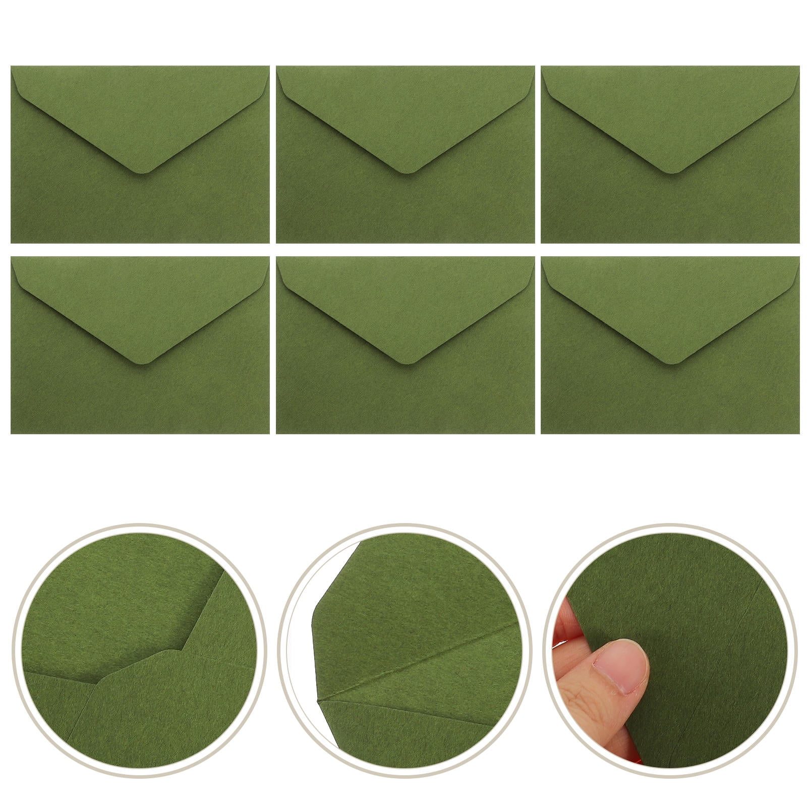 ROSENICE Triangle Shaped Greeting Card Envelopes Green 40Pcs 6.4x4.5x0 ...
