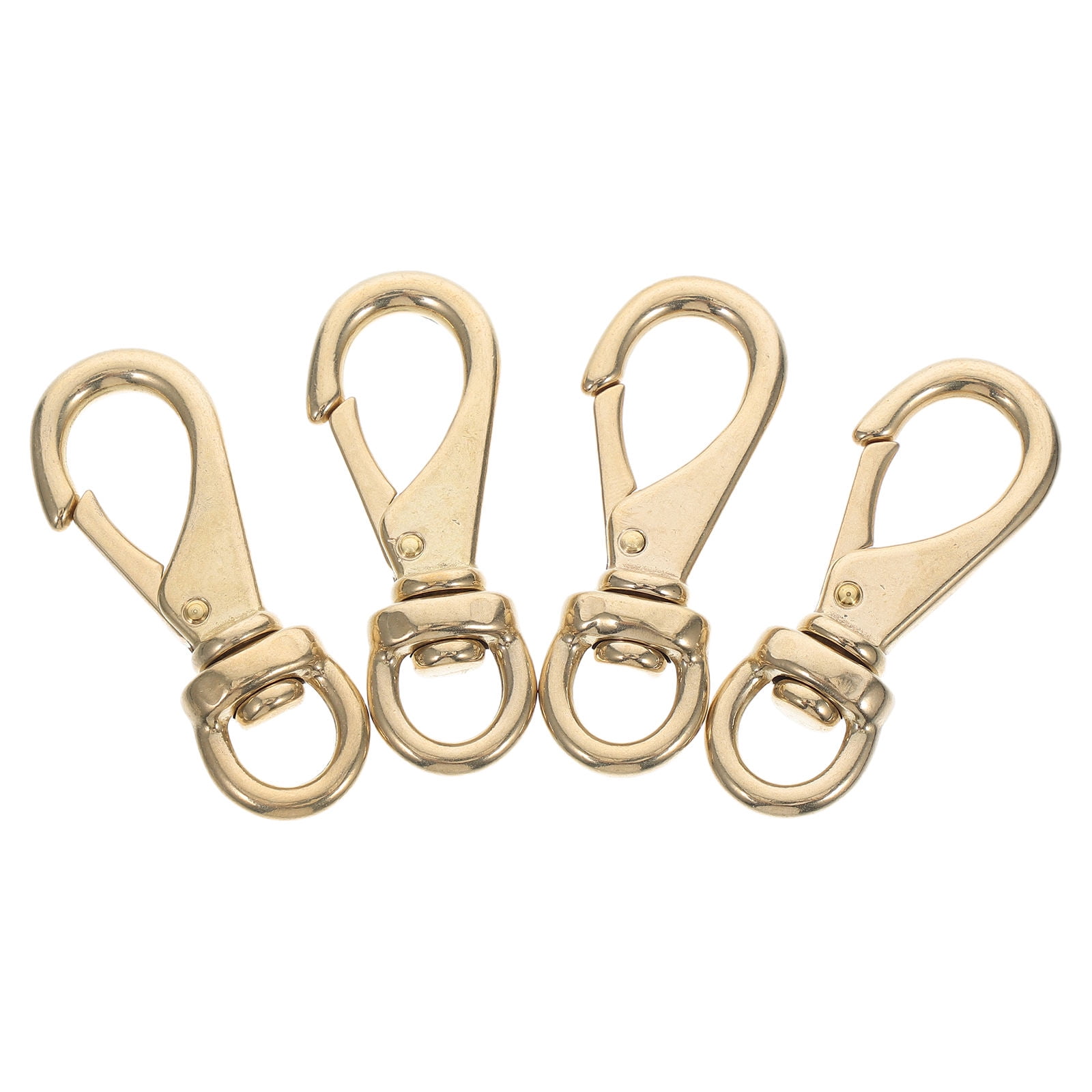 ROSENICE 4Pcs Attachment of Keys and Harnesses Golden Round Tail Swivel ...