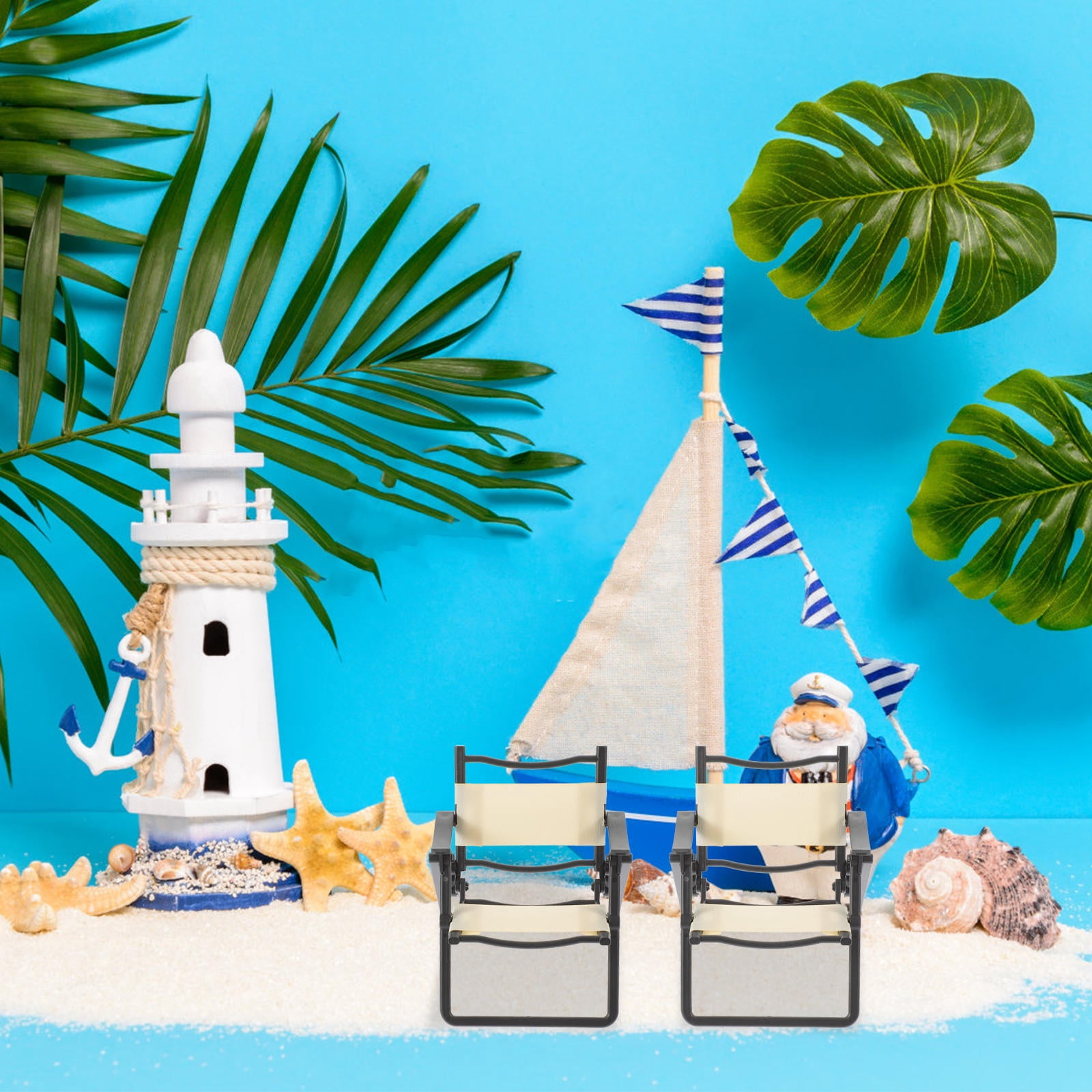 ROSENICE 4Pcs Mini Folding Chair Toy Detailed Realistic Mini Dollhouse ...