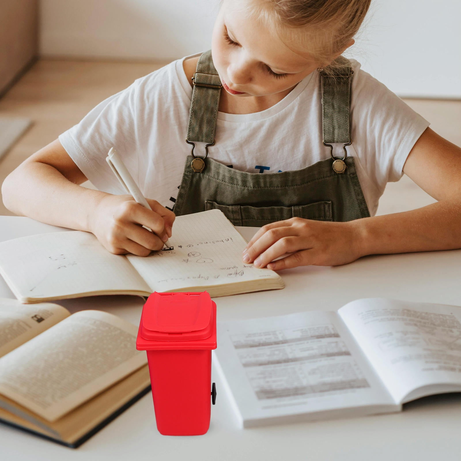 ROSENICE 4pcs Tiny Trash Can With Lid For Desk Mini Recycle Bins For ...