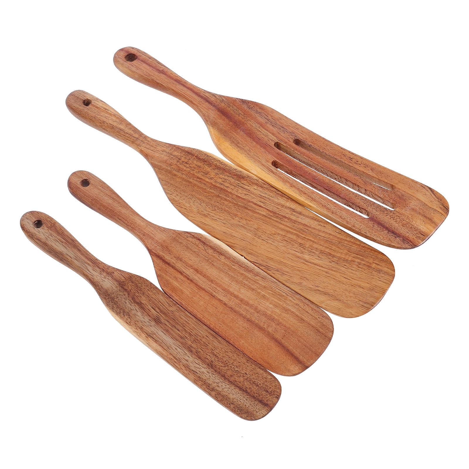 ROSENICE 4pcs Wooden Food Wok Shovels Portable Kitchen Food Turner ...