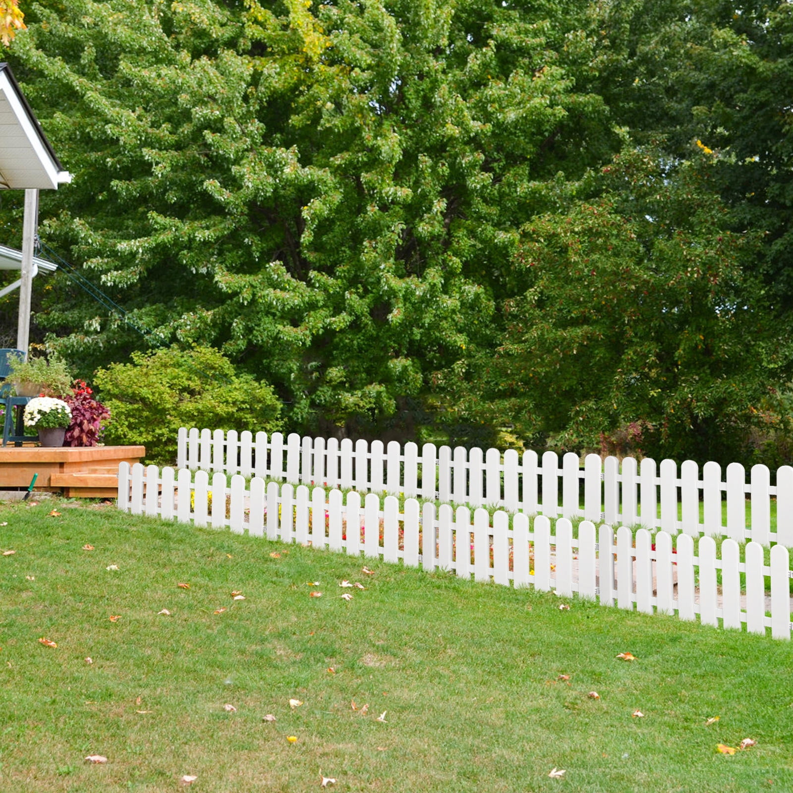 ROSENICE 5 Pcs The Fence White Garden Picket Edging Fences Rustic Decor ...
