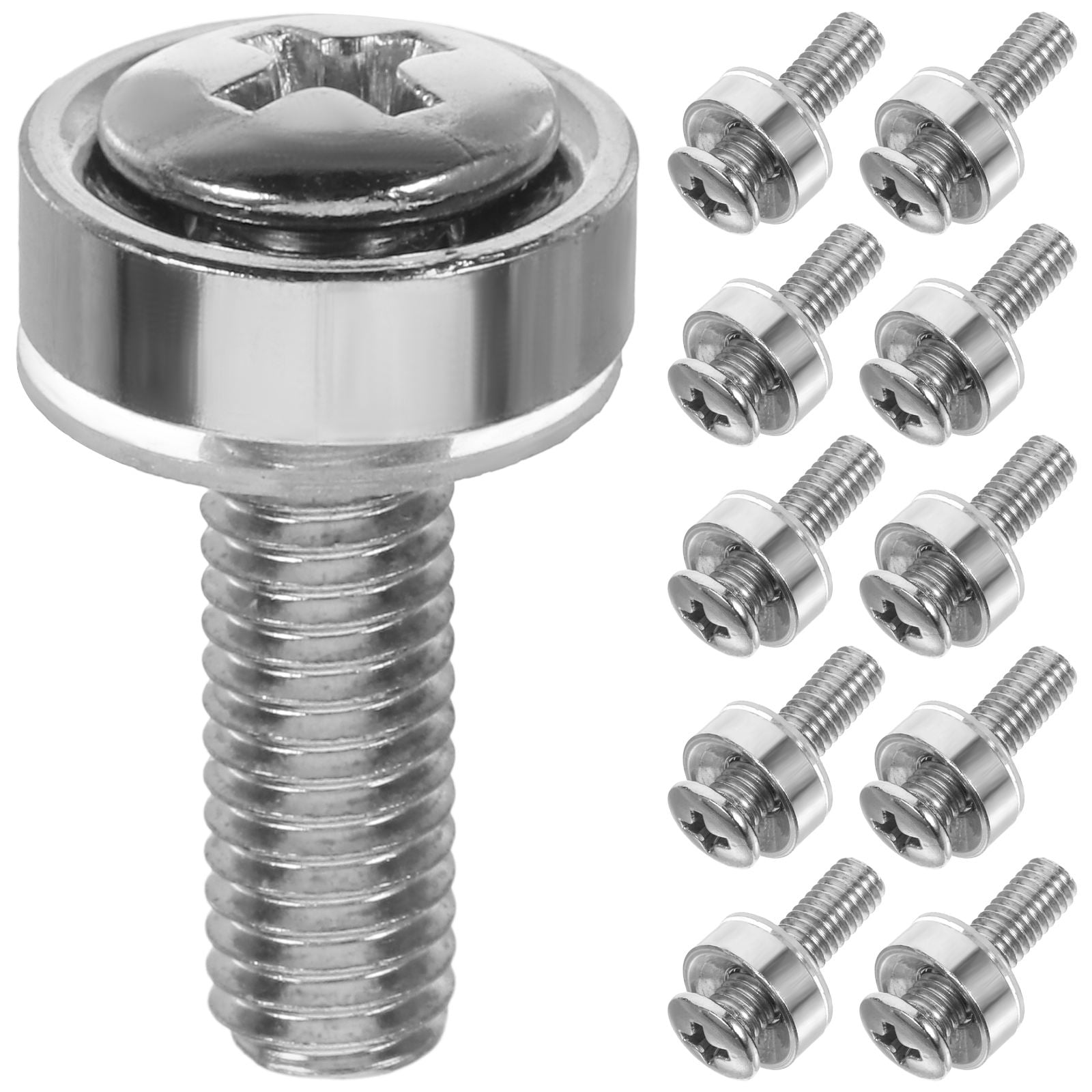 ROSENICE 50 Pcs Stainless Steel Screw Server Rack Screws Fastening ...