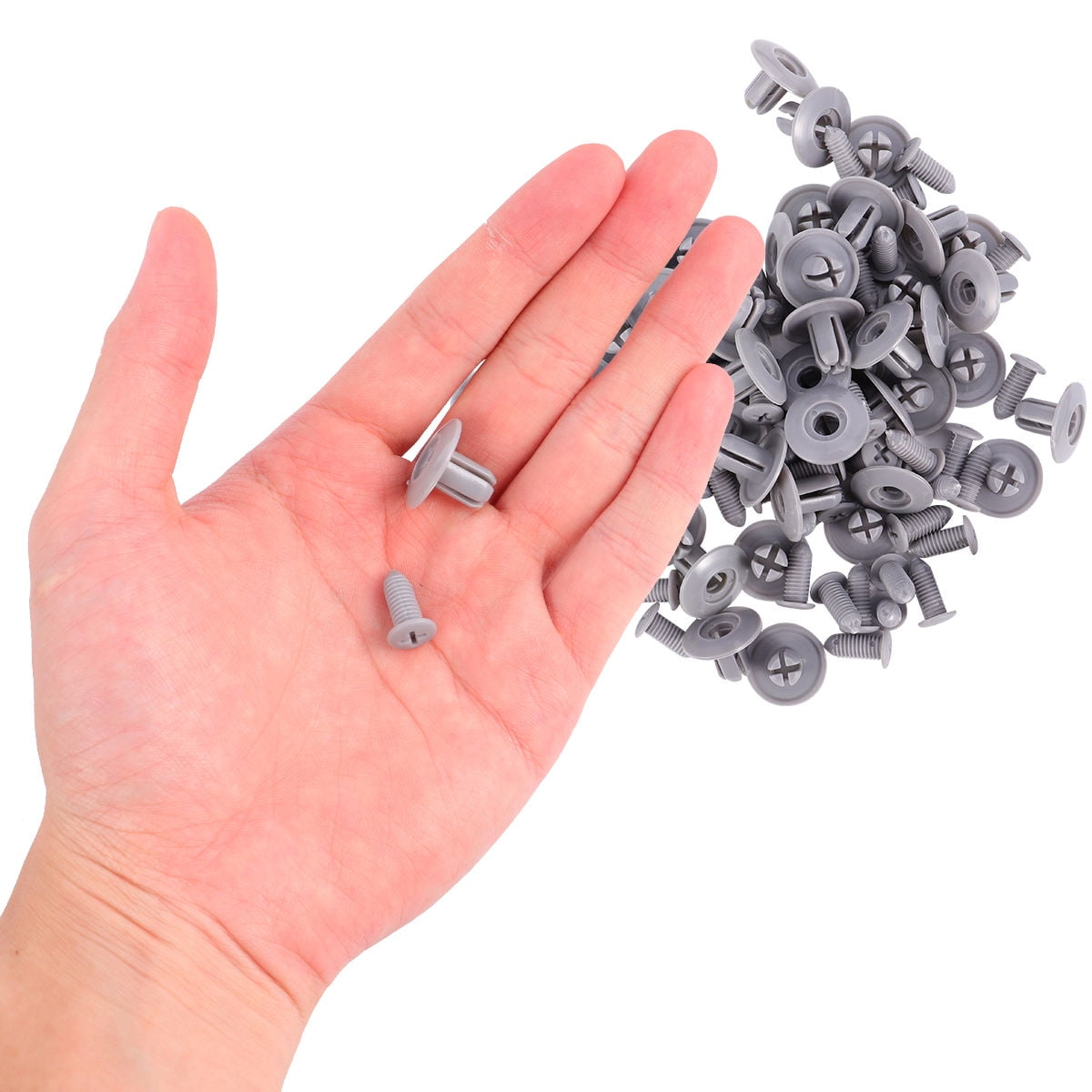 ROSENICE 50Pack Grey Plastic Buckle for Bumper Fasteners in Automotive ...
