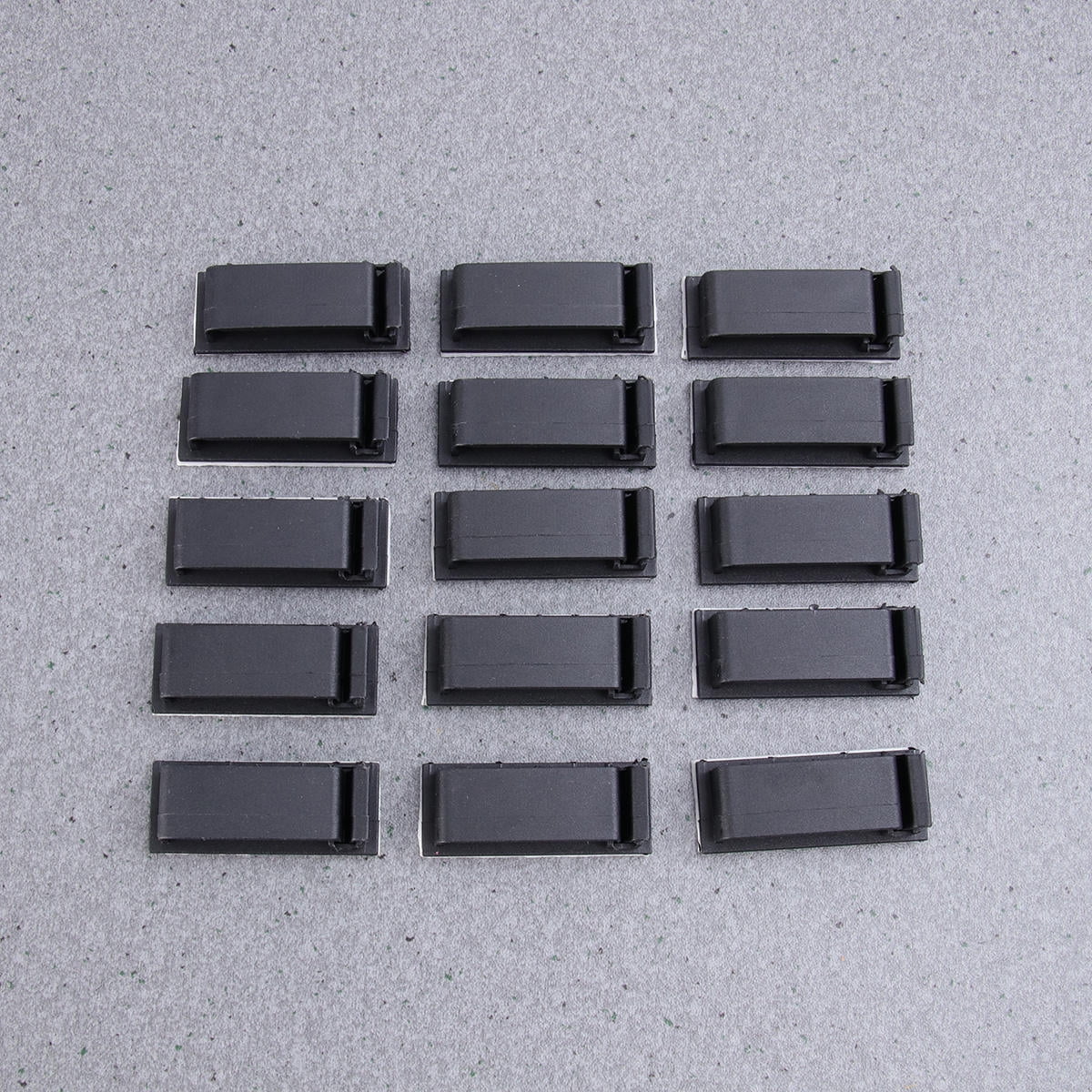 ROSENICE 50Pcs Black Pa66 Rectangular Adhesive Cable Clips for Wire ...