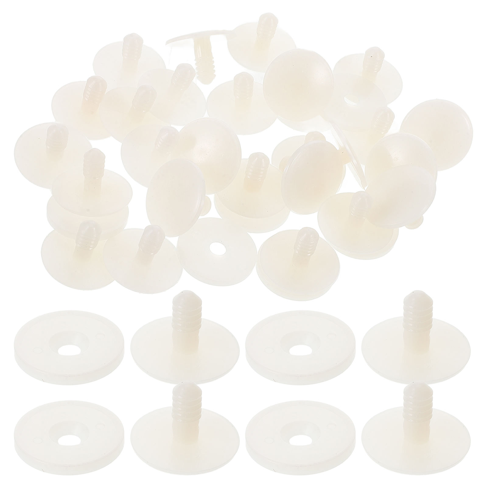 ROSENICE 50Pcs Safety Joints Toy Making White Plastic Doll Joints for ...