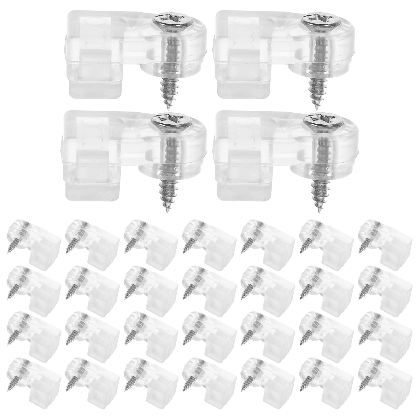 ROSENICE 50pcs Glass Retainer Clips Glass Clips For Windows Cabinet ...
