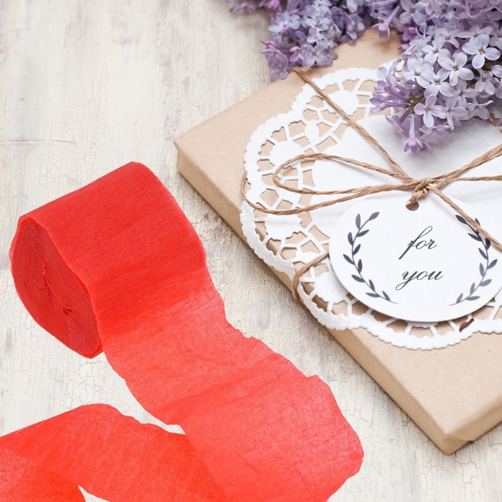 ROSENICE 54Pcs Crepe Paper Roll Tent Effect Spirals of Color Drape ...