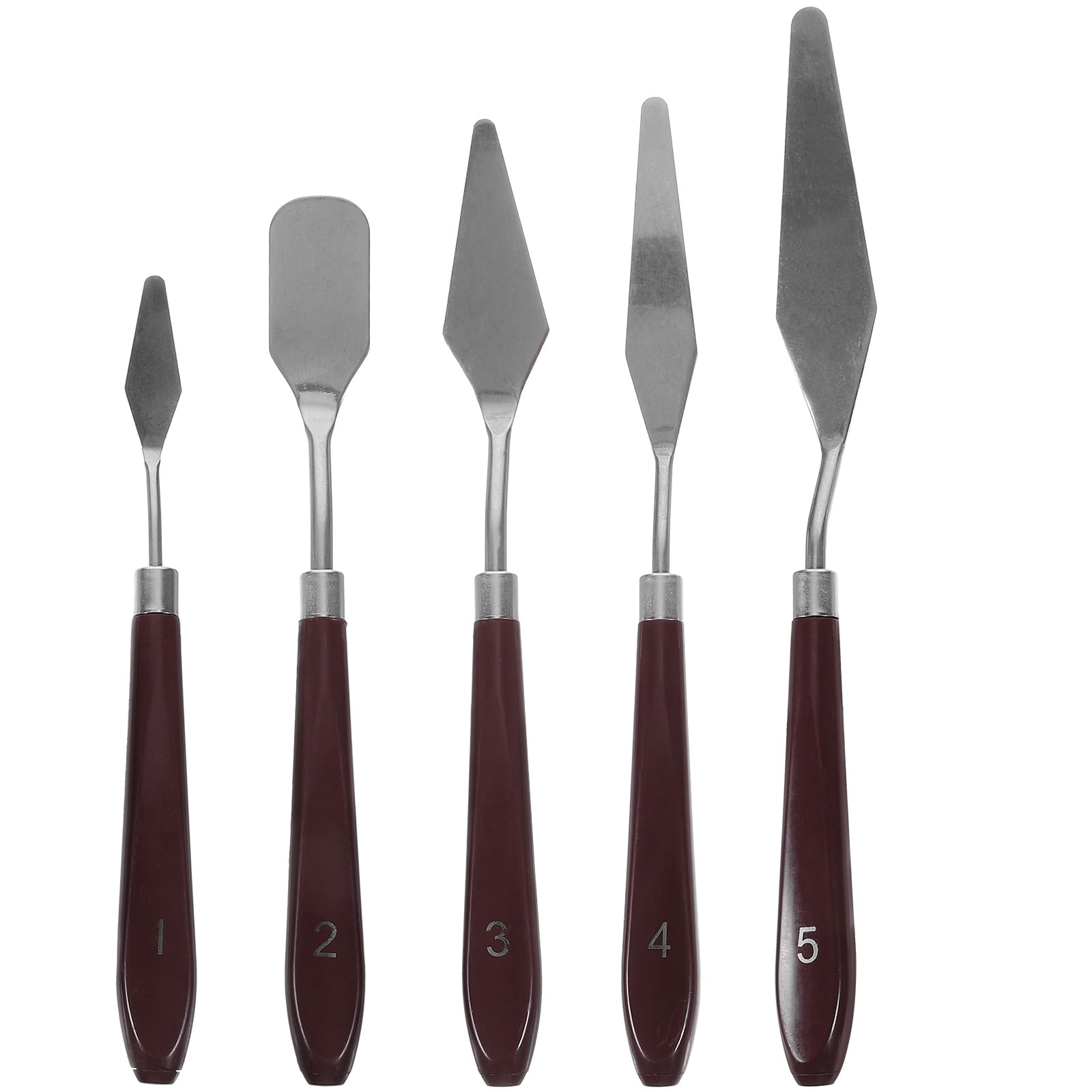 ROSENICE 5Pack Wooden Oil Paint Spatulas For Pigment Mixing And Drawing ...