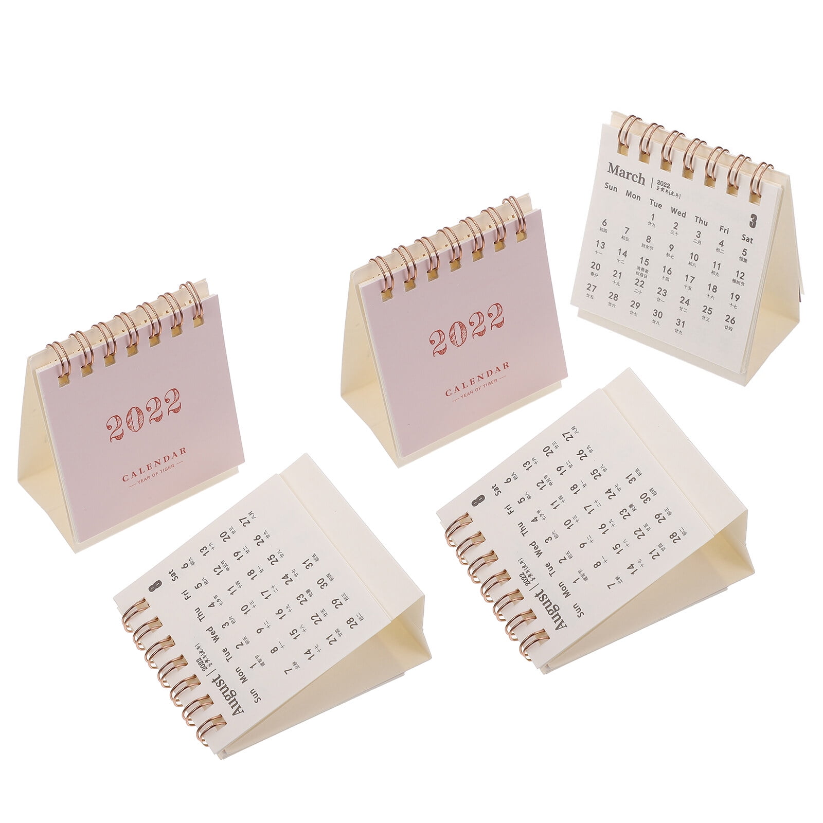 ROSENICE 5Pcs Creative 2022 Calendars Schedule Calendars Home Desktop ...