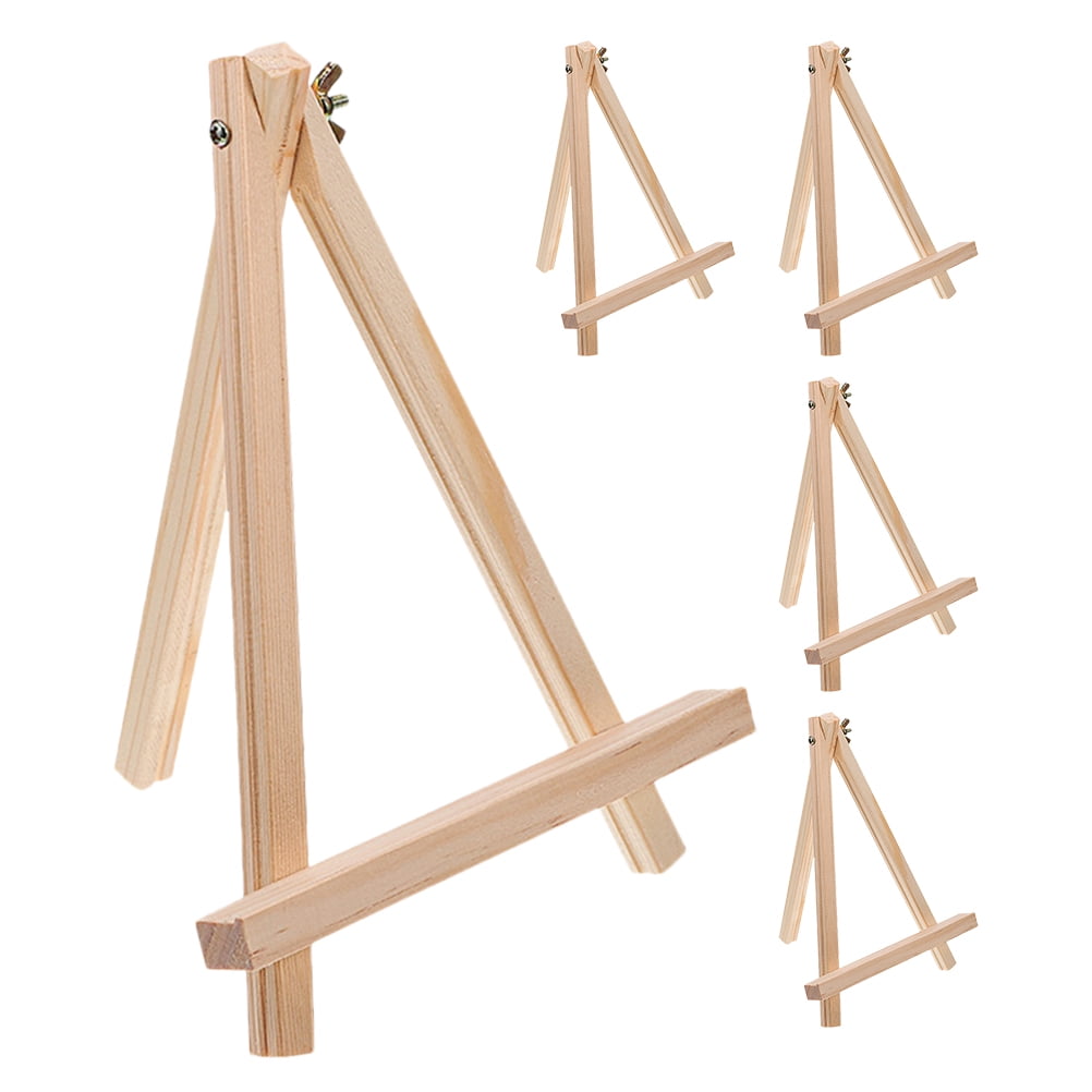 ROSENICE 5Pcs Wooden Triangular Stand Tabletop Easels for Drawing ...