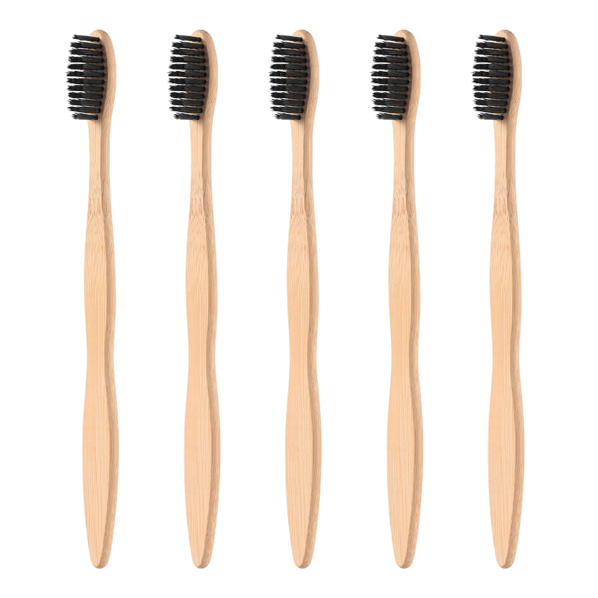 OUNONA EcoFriendly Bamboo Toothbrush Set of 5 for Oral Cleaning with ...