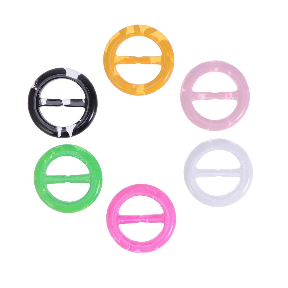 ROSENICE 6 Pcs Round Shirt Clips Clothing Corner Buckles Closure Round ...