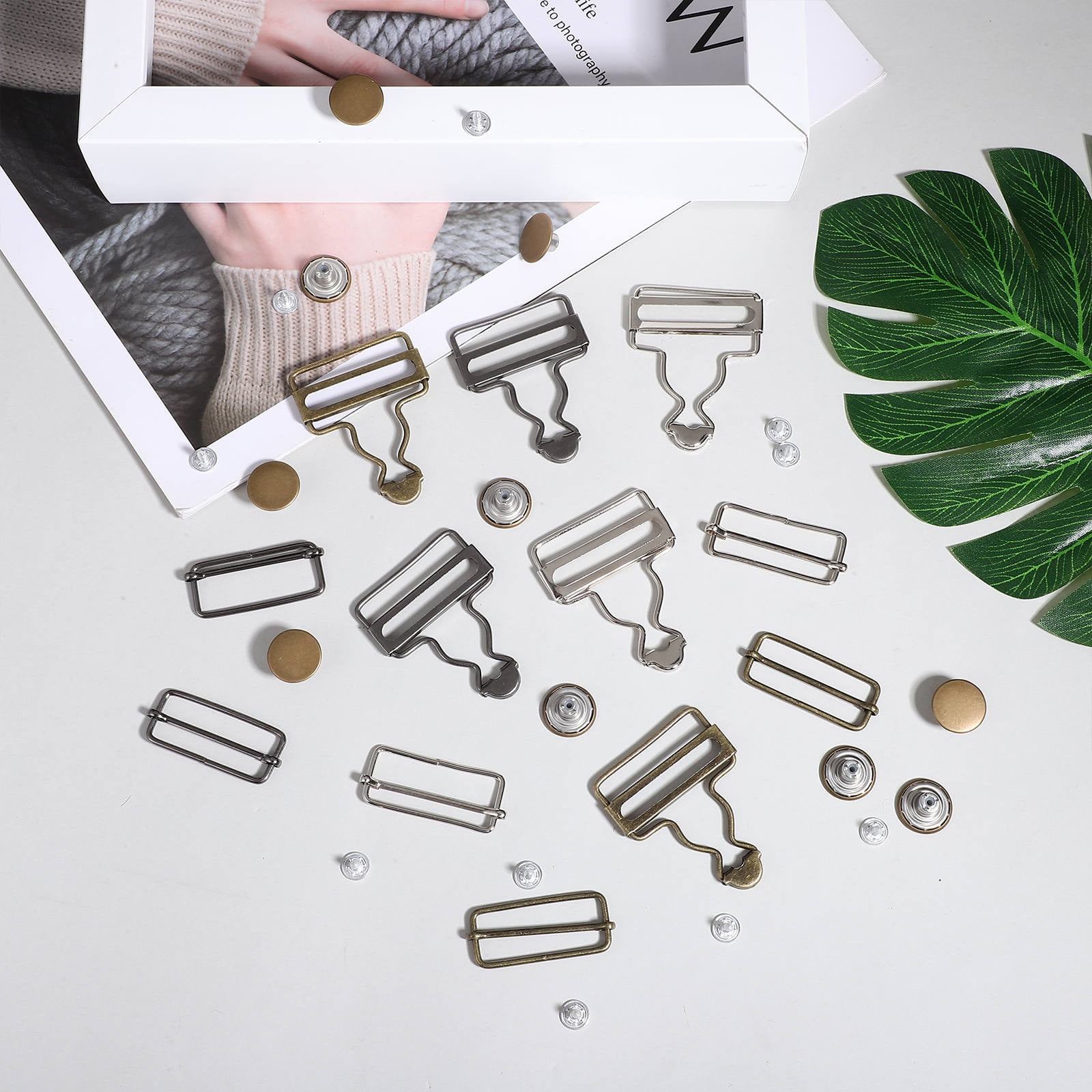 ROSENICE 6 Sets Overall Buckles Bib Overalls Clothes Buckles Gourd ...