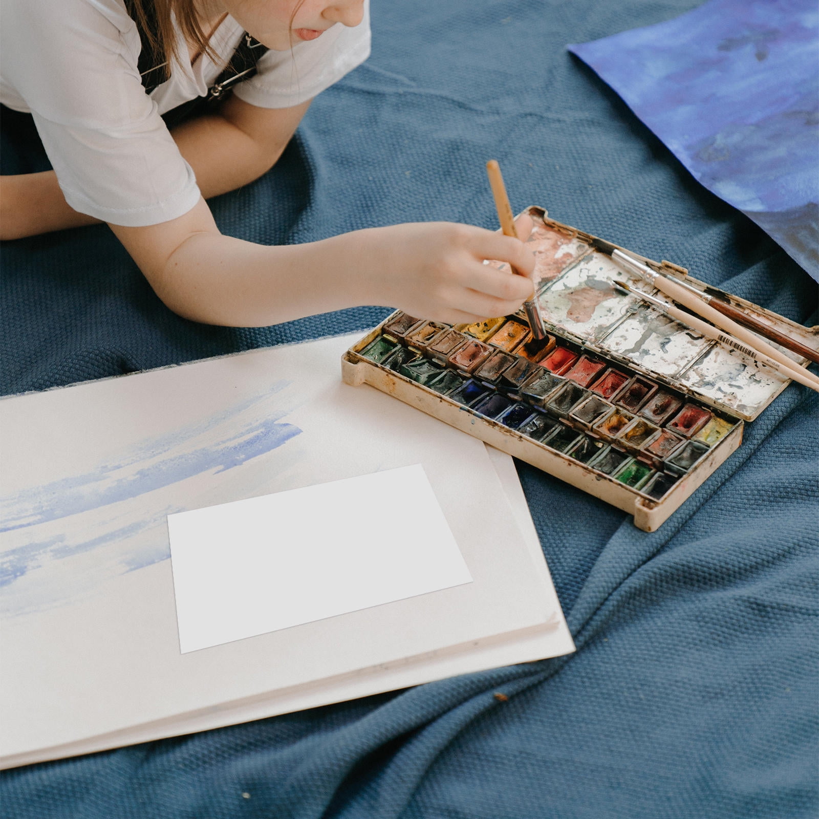 ROSENICE 60 Sheets Wet Palette Paper Refills Portable Paper Insert Wet ...