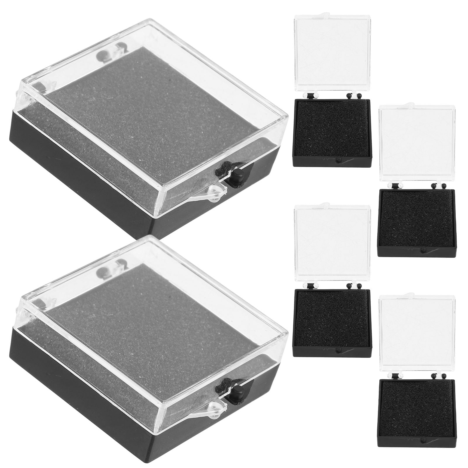 ROSENICE 6Pcs Clear Badge Display Box Pin Display Case Breastpin ...