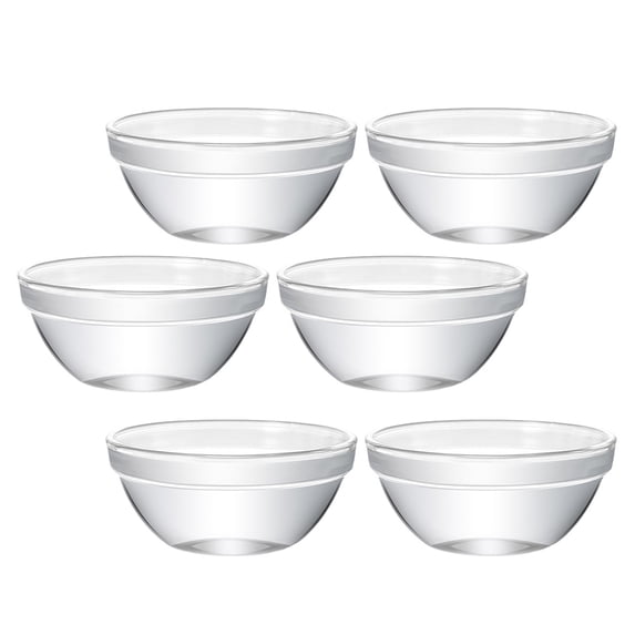 ROSENICE 6Pcs Clear Glass Pudding Molds for Diy Cakes and Puddings Home ...