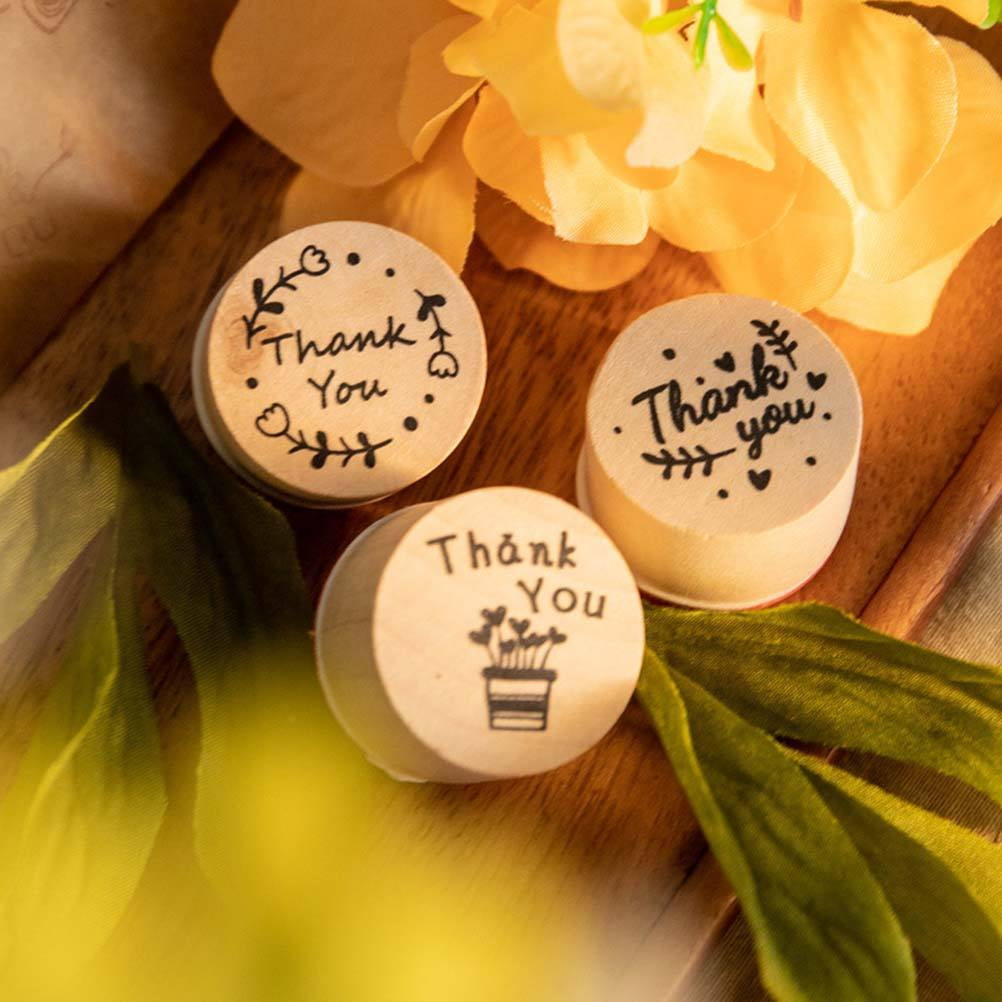 ROSENICE 6Pcs Diary Stamp Vintage Wood Seals for Crafts Scrapbooking ...