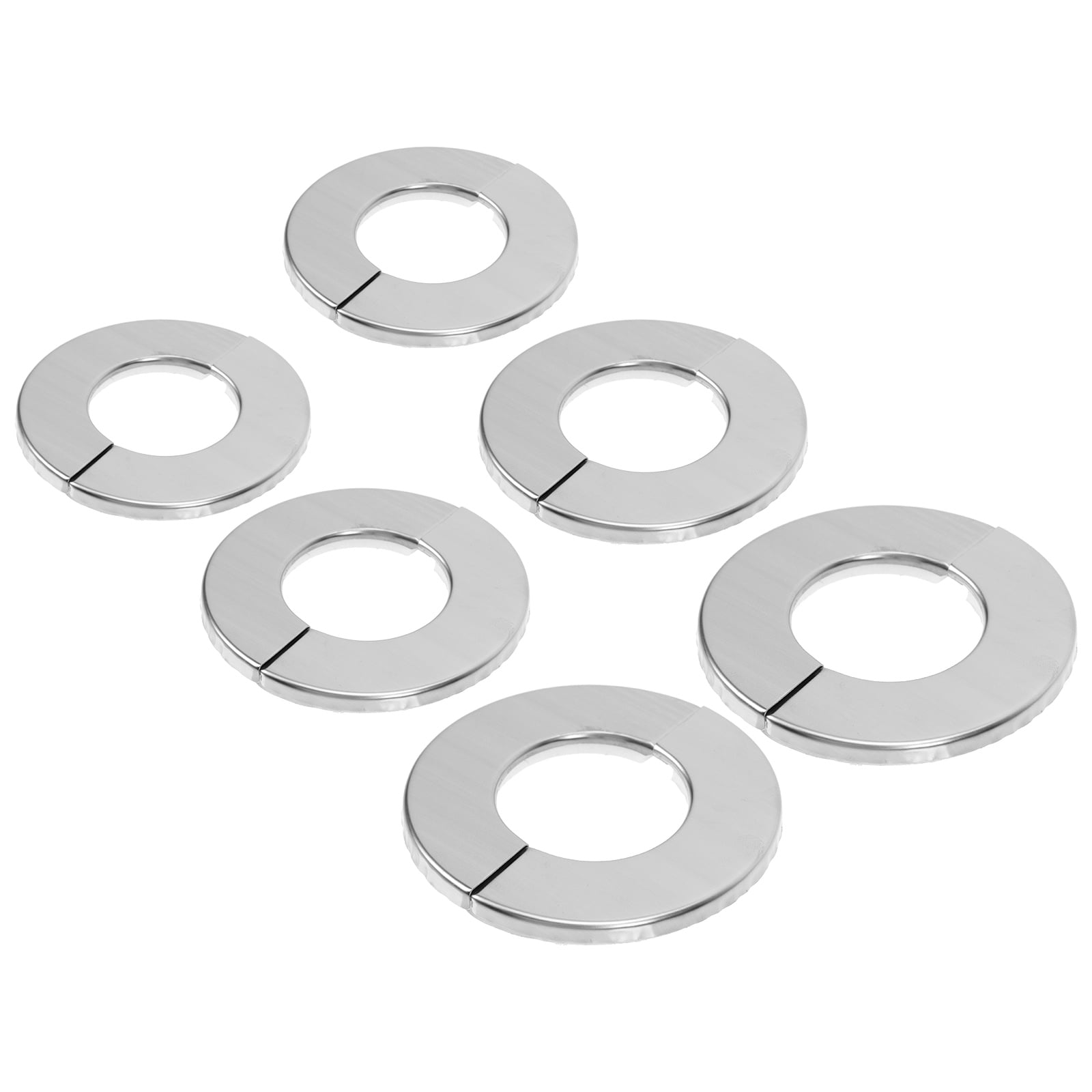 ROSENICE 6Pcs Round Silver Pipeline Cover Stainless Steel For ...