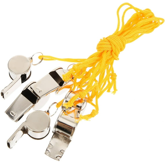 ROSENICE 6Pcs Round Stainless Steel Guard Whistle For And Safety With ...