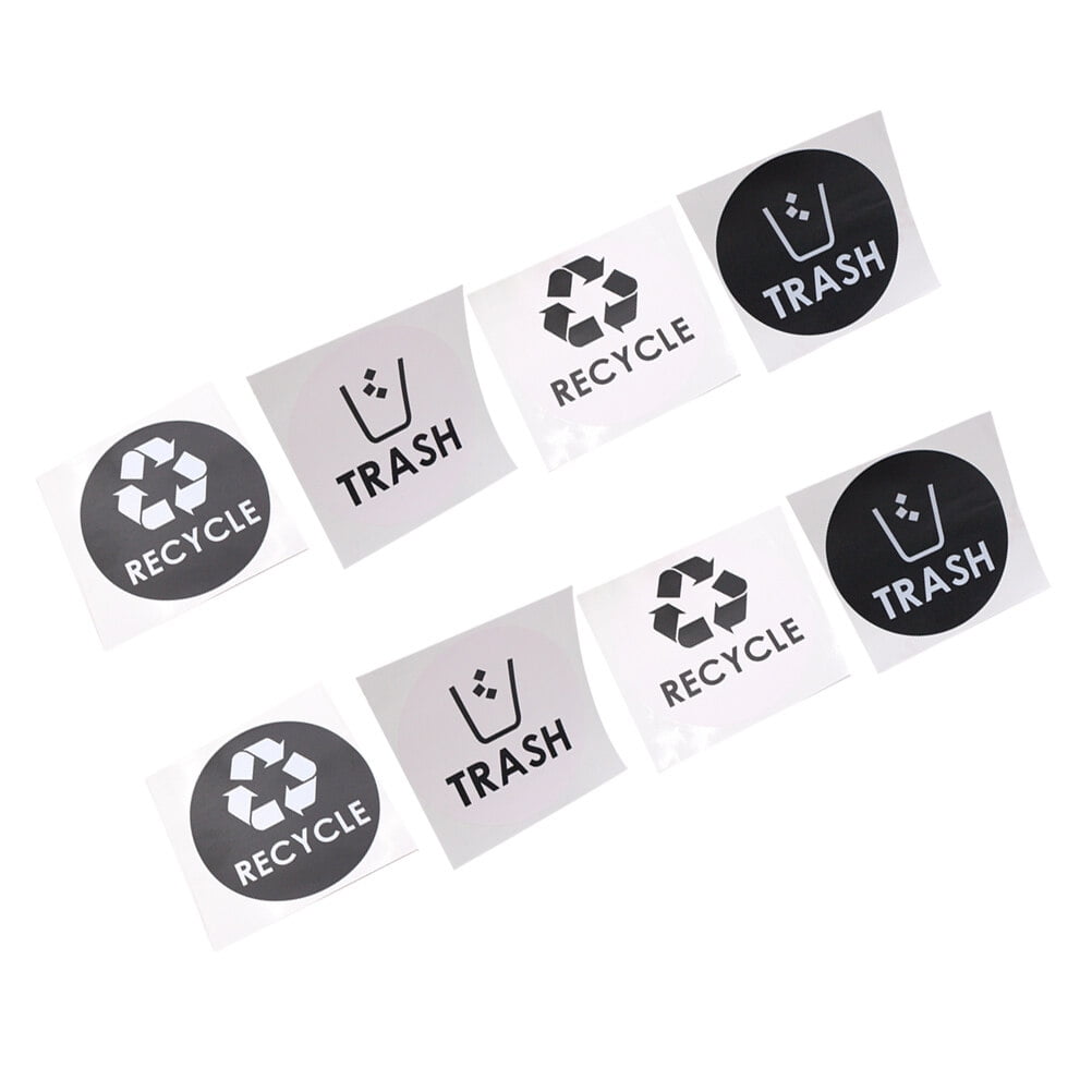 ROSENICE 8 Pcs Recycle Sticker for Trash Can Reinforcement Stickers ...