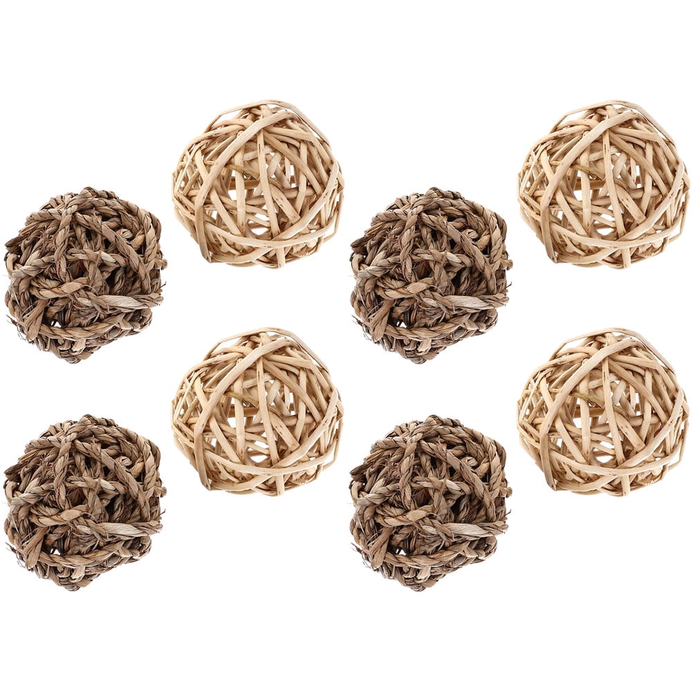ROSENICE 8Pcs Assorted Color Willow Straw Balls for Small Animals ...