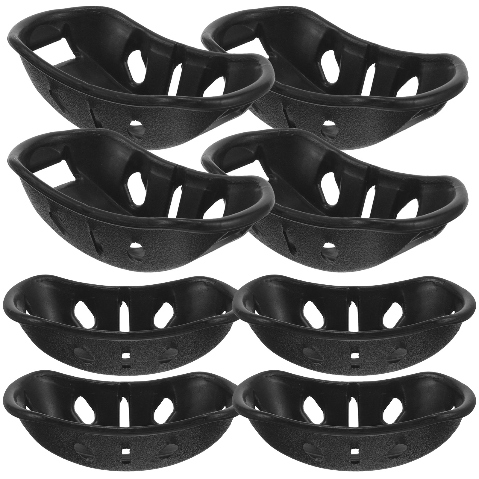 ROSENICE 8Pcs Black Plastic Chin Protection Pad for Helmet Accessories ...