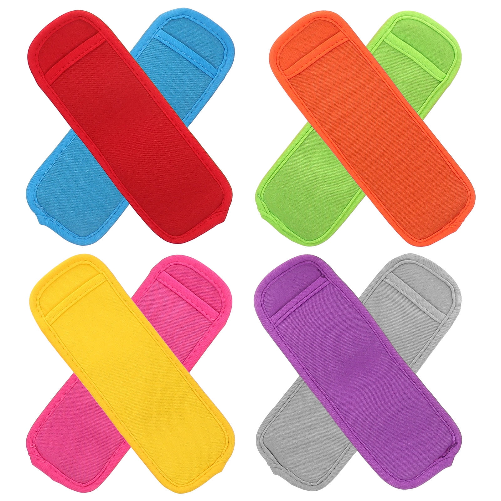 ROSENICE 8Pcs Ice Pop Sleeves Neoprene Popsicles Stick Sleeve For ...