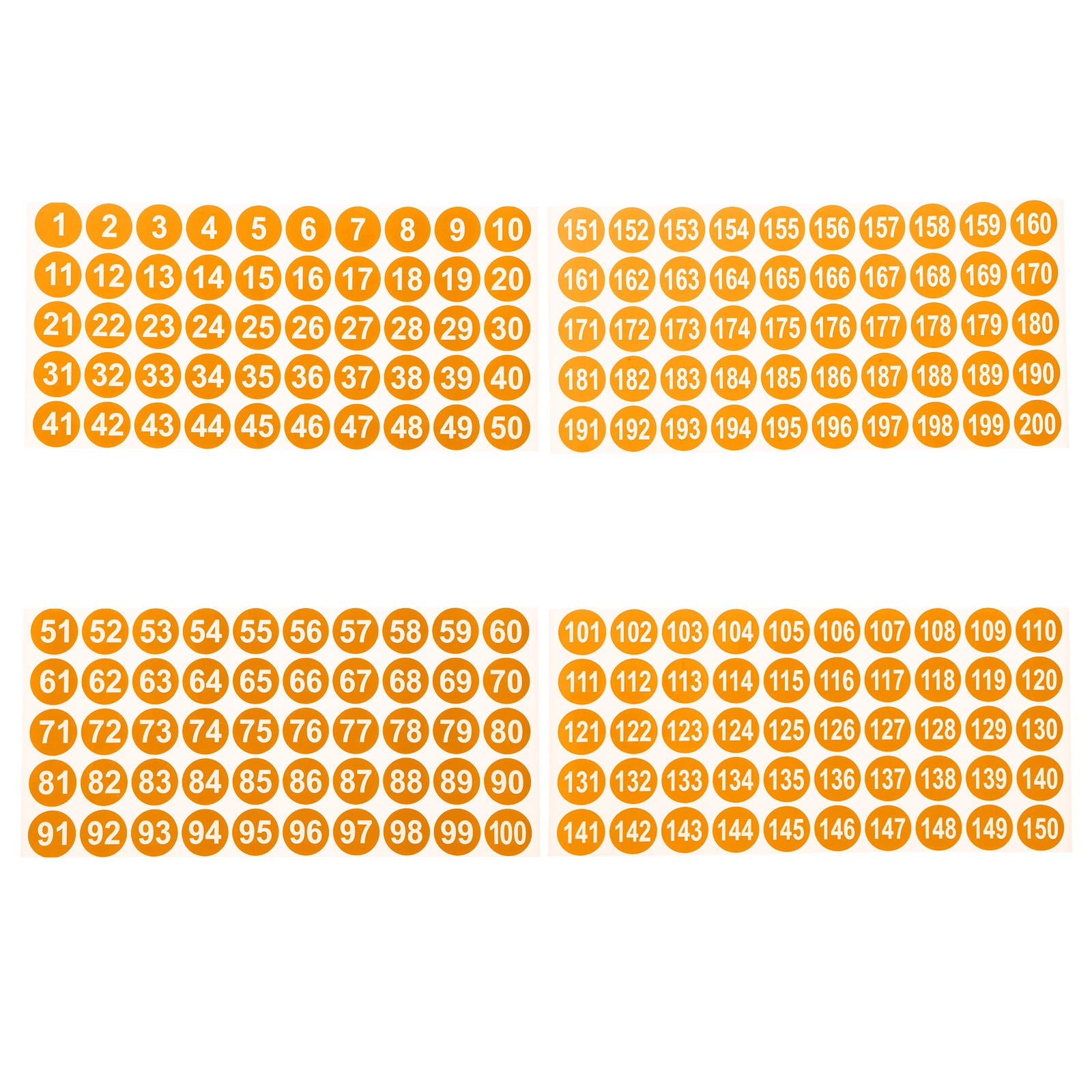 ROSENICE 8Sheets Circle Number Sticker for Classification on Storage ...