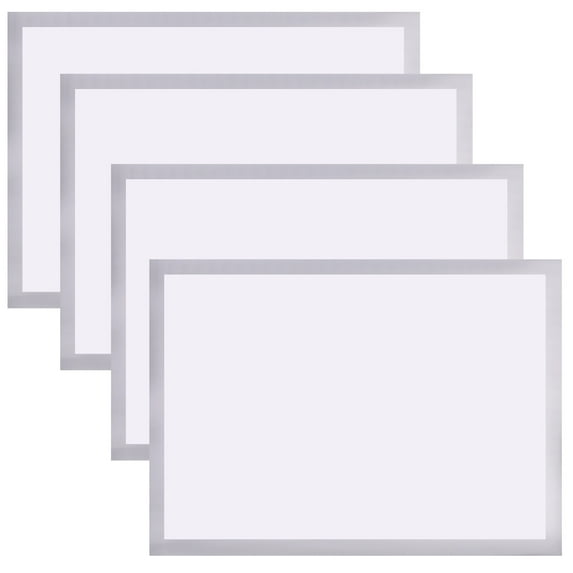 ROSENICE Artwork Frames Magnetic Self-Adhesive Frame Silver PVC for Displaying Paintings and ...