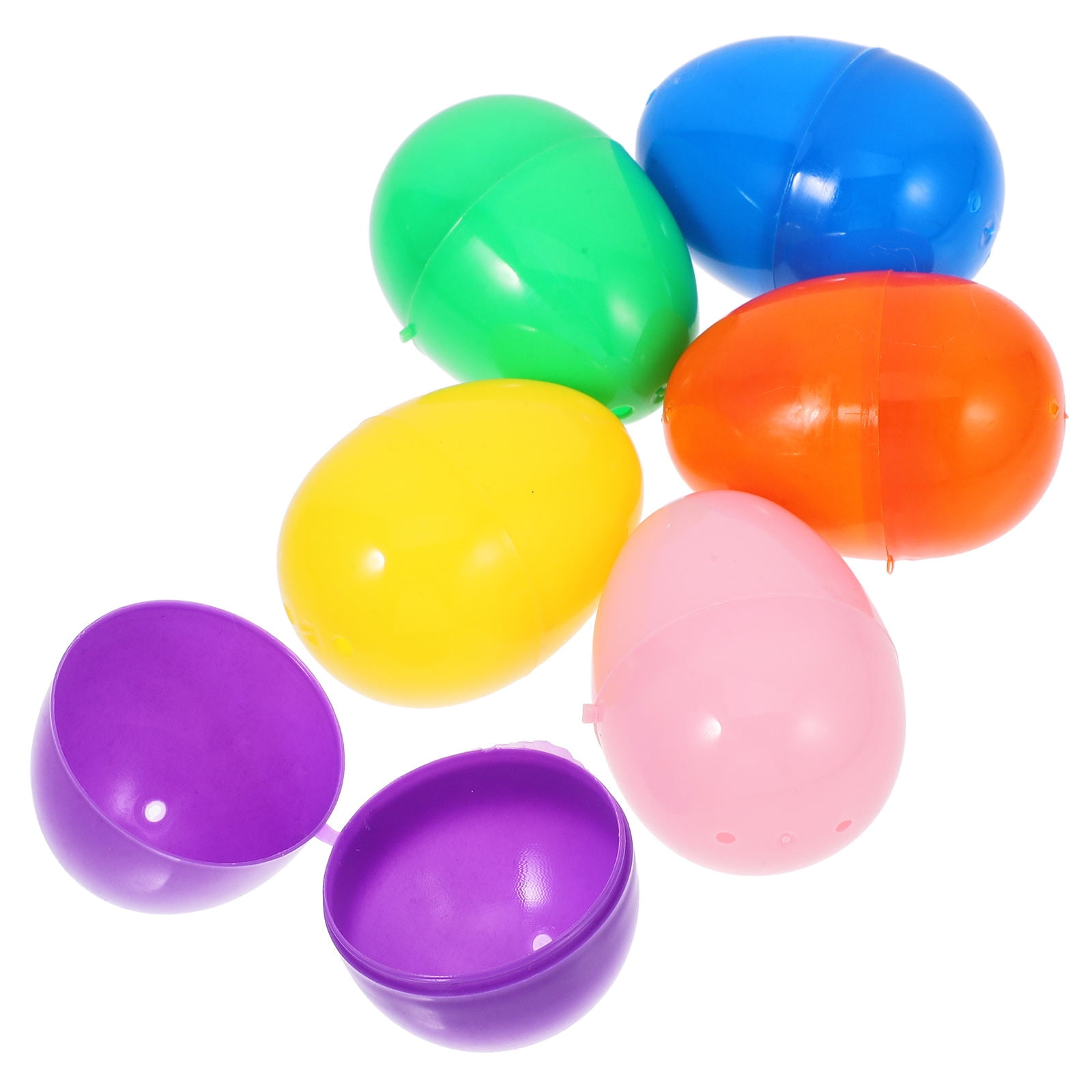 ROSENICE Assorted Color Fillable Plastic Easter Eggs for Kids to Fill ...