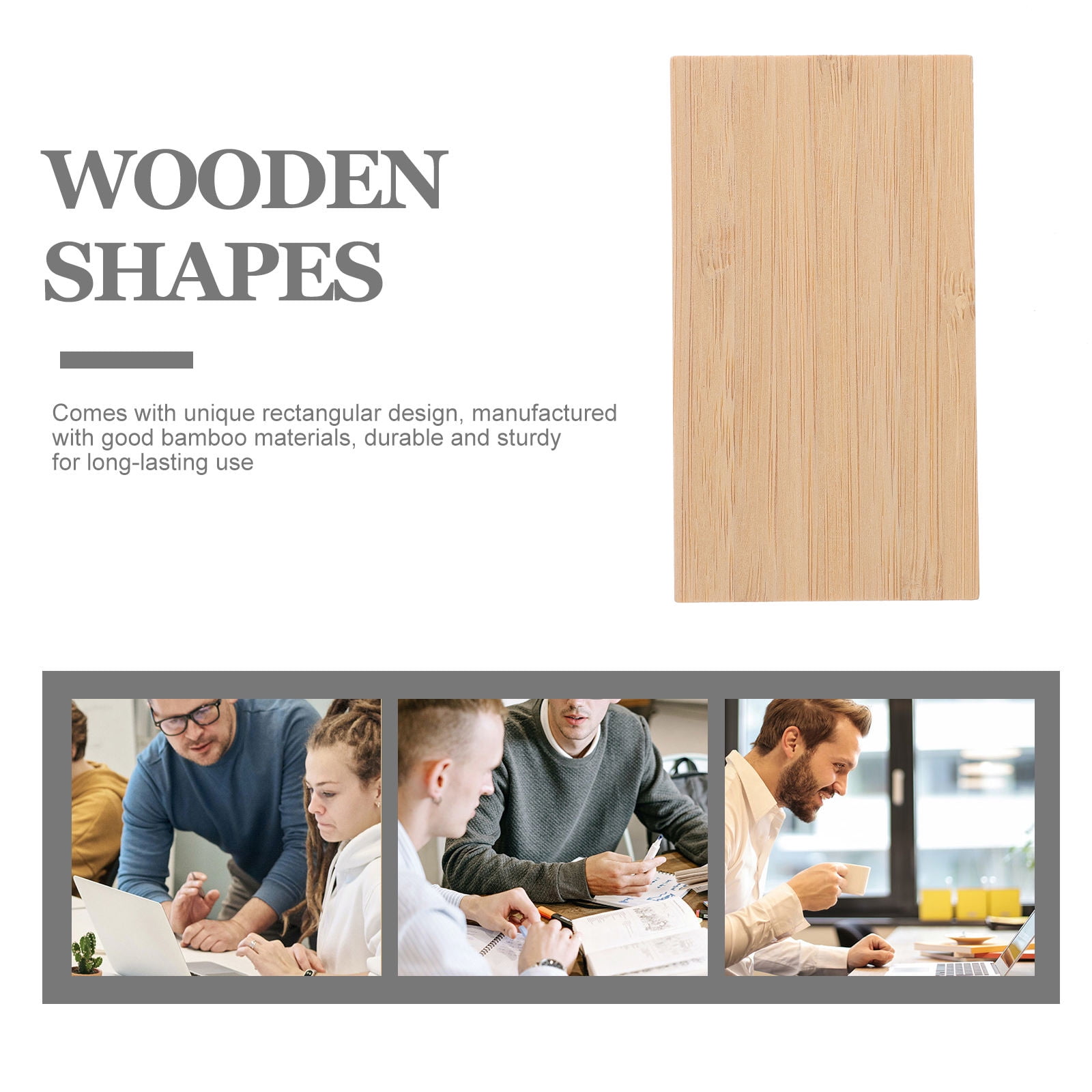 ROSENICE Bamboo Cutouts for Crafts with Smooth Blank Surfaces Ideal for ...