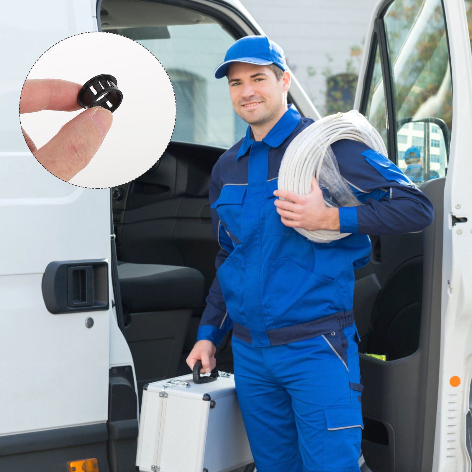 ROSENICE Cable Hose Bushing Protectors 200 Pcs Nylon Snap Grommets for ...